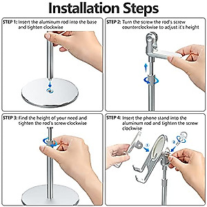 FULAIM P30 Aluminum Metal Headphone Stand, Removable Desktop Headset Holder Adjustable Earphone Stand for AirPods Max Sennheiser, Sony, Bose, Beats Gaming Headset - Silver