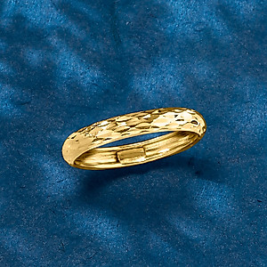 Ross-Simons Italian 14kt Yellow Gold Diamond-Cut Ring. Size 9