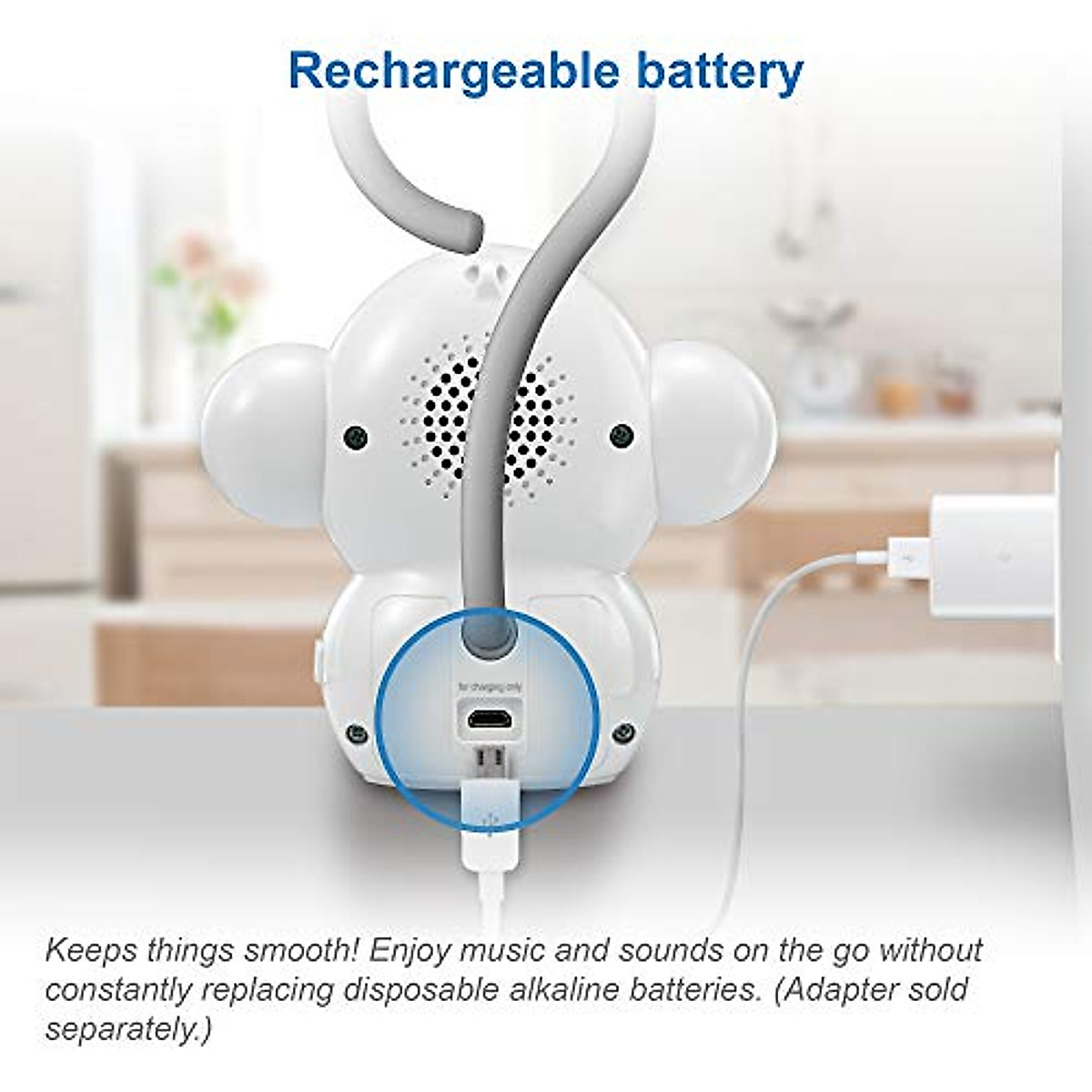 VTech BC8211 Myla The Monkey Baby Sleep Soother with a White Noise Sound Machine Featuring 5 Soft Ambient Sounds, 5 Calming Melodies & Soft-Glow Night Light, 1 Count (Pack of 1)