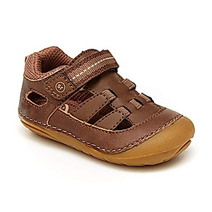 Stride Rite baby boys Soft Motion Sonny Sandal, Brown, 4.5 Wide Infant US