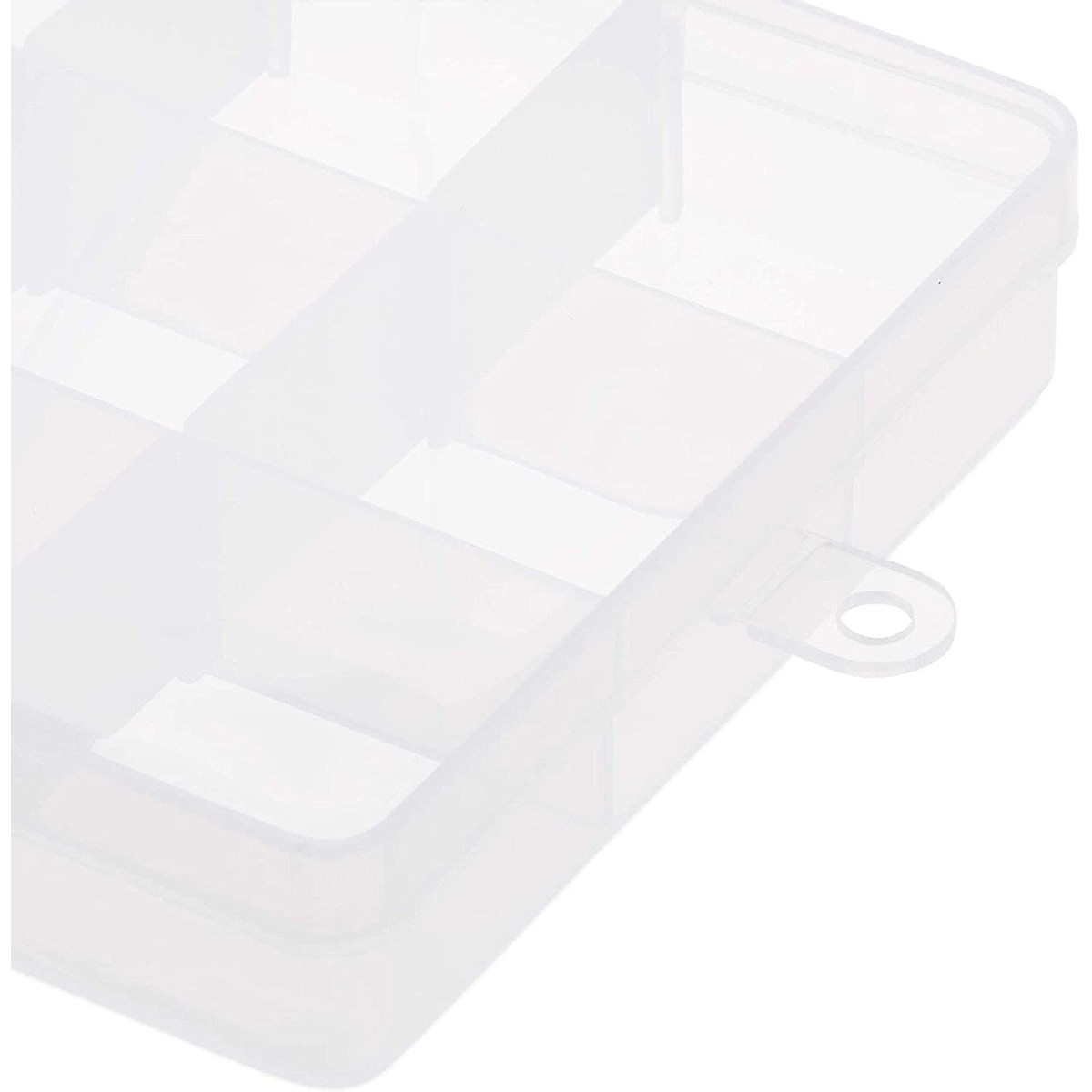 Bead Storage Containers, Jewelry Organizer with Lids, 15 Grid, Dividers (6.9 x 3.9 in, 6 Pack)