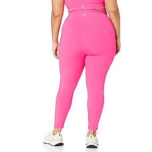 Amazon Essentials Women's Active Sculpt High Rise Full Length Legging with Pockets (Available in Plus Size), Neon Pink, Medium