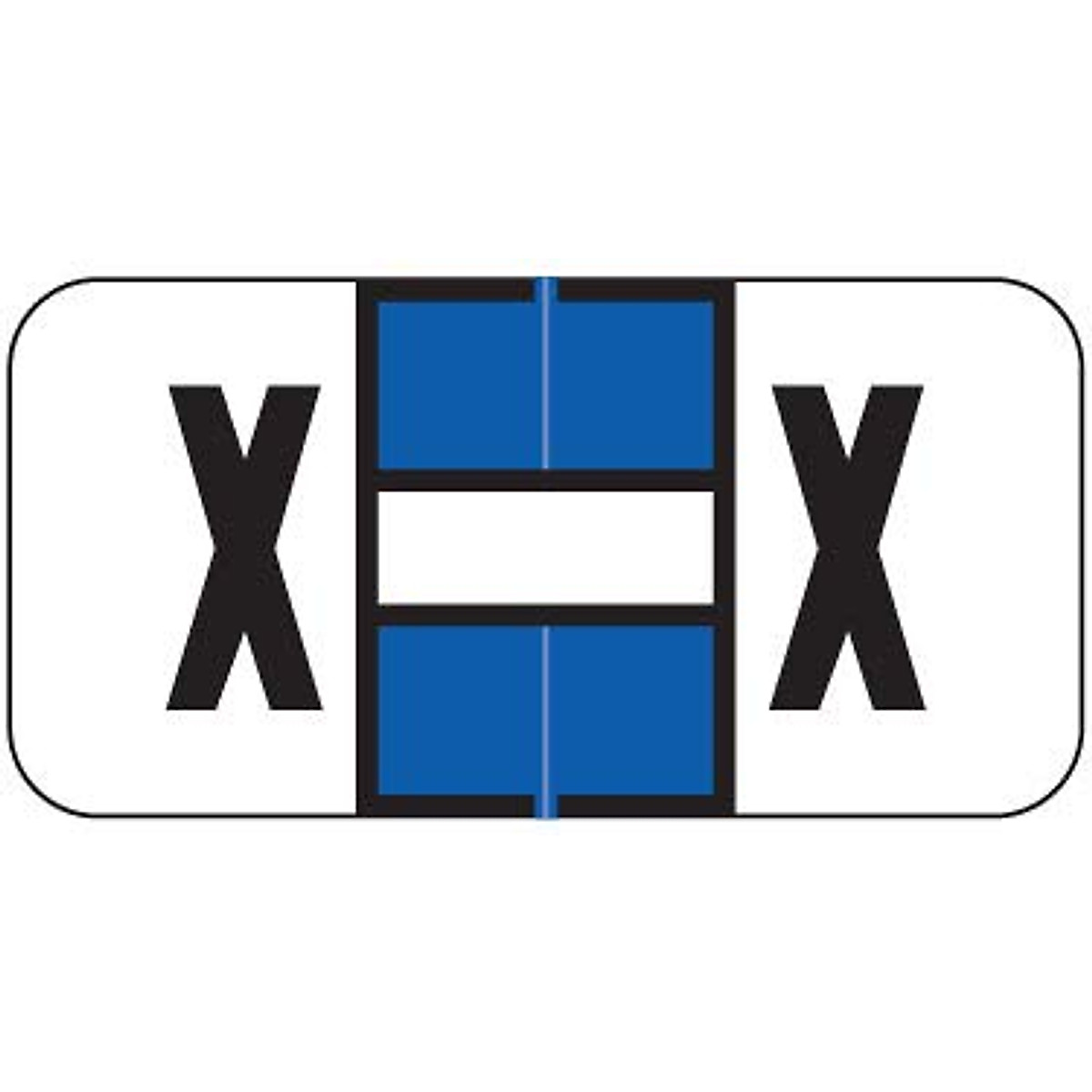 Doctor Stuff - File Folder Labels, Alphabet Letter X, Jeter 2900 - JSAM Series Compatible Alpha Stickers, Dark Blue, 3/4" x 1-1/2", 500/Roll