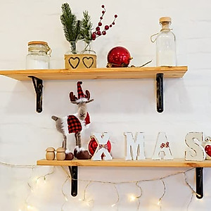 Reindeer Christmas Decoration Christmas Deer Decor - Swedish Santa Elk Figurines Christmas Table Decorations Handmade Plush Gnomes Buffalo Plaid for Home Indoor Holiday Decor