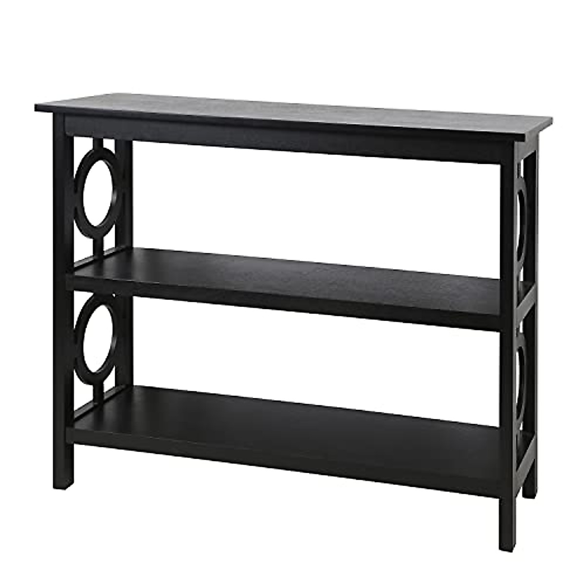 Decor Therapy Grafton Two Shelf Bookcase, Black Medium