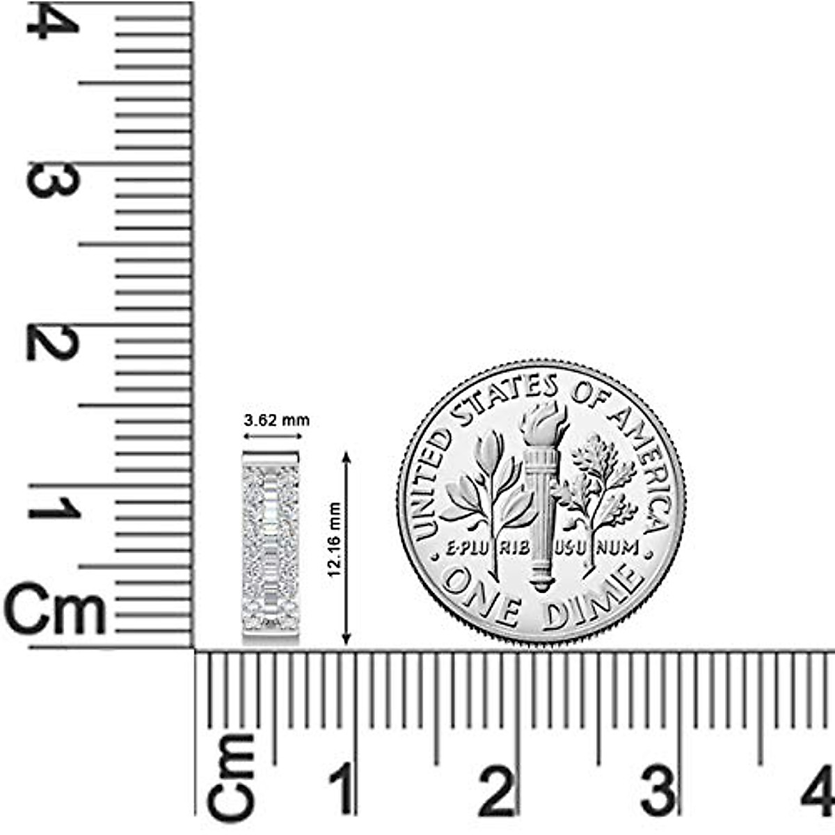 1/4 Carat Diamond Hoop & Huggies Earrings in 10K White Gold