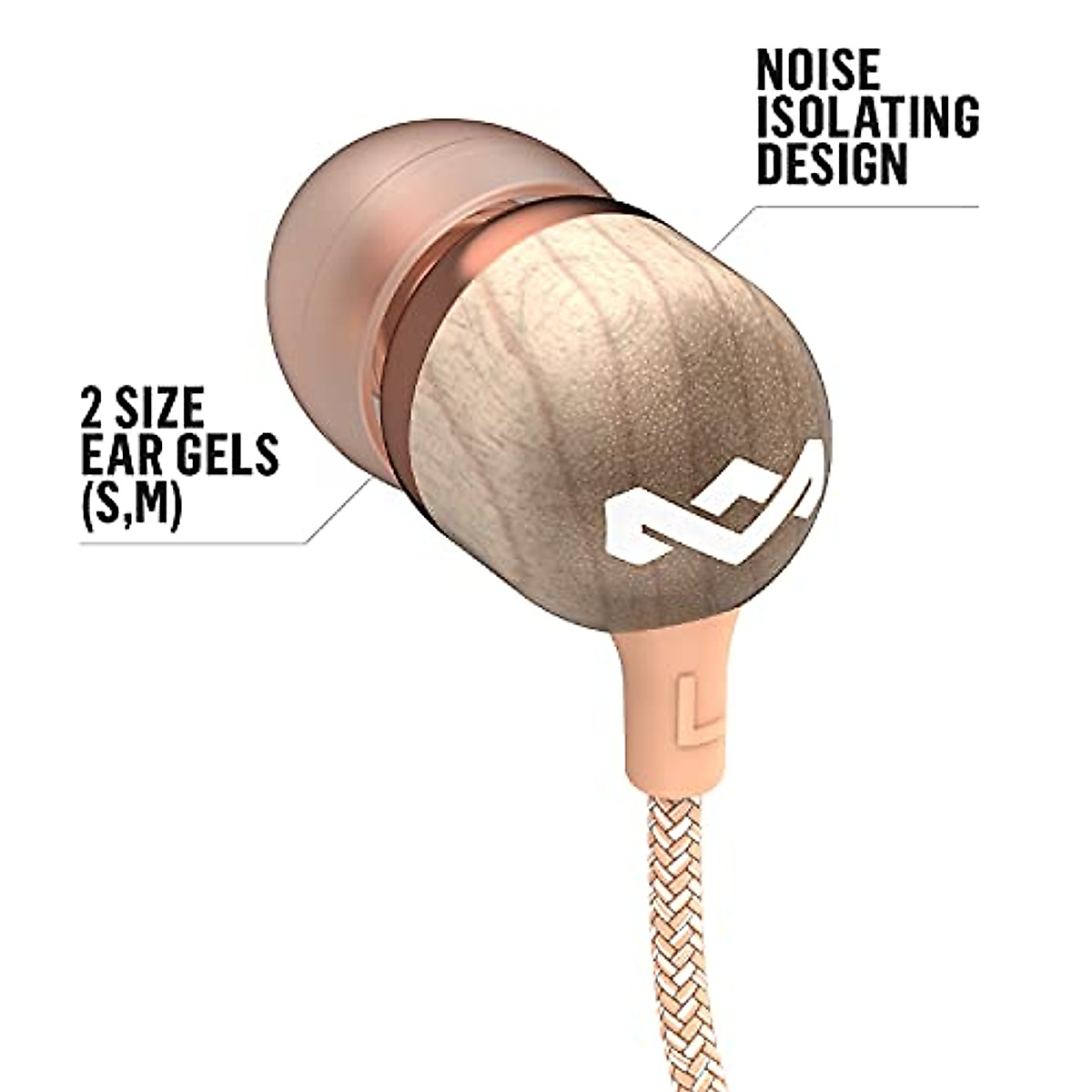 House of Marley Smile Jamaica Wired Noise Isolating Headphones with Microphone (Copper)