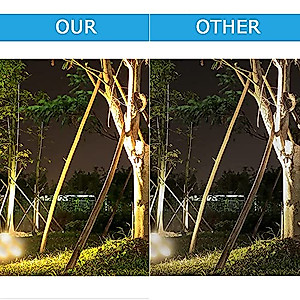 ZHMA 6W Low Voltage Landscape Lights , 12V Led Garden Landscape Lighting, Waterproof Outdoor Spot Lights for Tree,Yard,Flag ,Walkway（2 Pack）