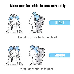 Araluky 3 Pack Bow Hair Band ,Soft Makeup Facial Dot Headband Women Girls Spa Microfiber Cute Turban Headband Bowknot Bow Skincare Terry Cloth Fuzzy Headbands for Washing Face Shower Bath Hair Band