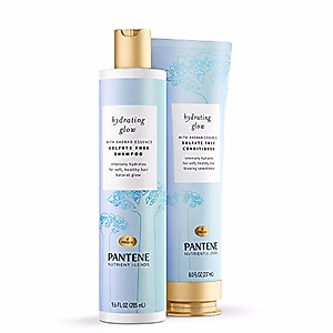 Pantene Hydrating Glow with Baobab Essence Shampoo, Sulfate & Silicone-Free, 9.6 Fl Oz, 2.598 Fl Oz