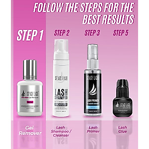 Eyelash Extension Remover by Stacy Lash (0.51 fl.oz / 15 ml) / Odorless Lash Remover for Lash Extensions / 60 Sec Dissolution Lash Glue Remover/Professional Lash Tech Supplies