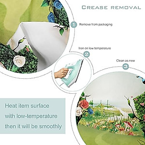 Newsely Wonderland Tea Party Photo Backdrop 5Wx7H Photography Key Hold Checkerboard Green Grass Fence Decorations Background for Newborn Baby Shower Fairy Castle Tale Tapestry Banner Props Supplies