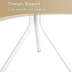 Yosoo Standing Entryway Coat Rack, Metal Coat Hat Rack Tree Stand Hanger Organizer for Jacket, Purse, Scarf Rack, Umbrella (White)