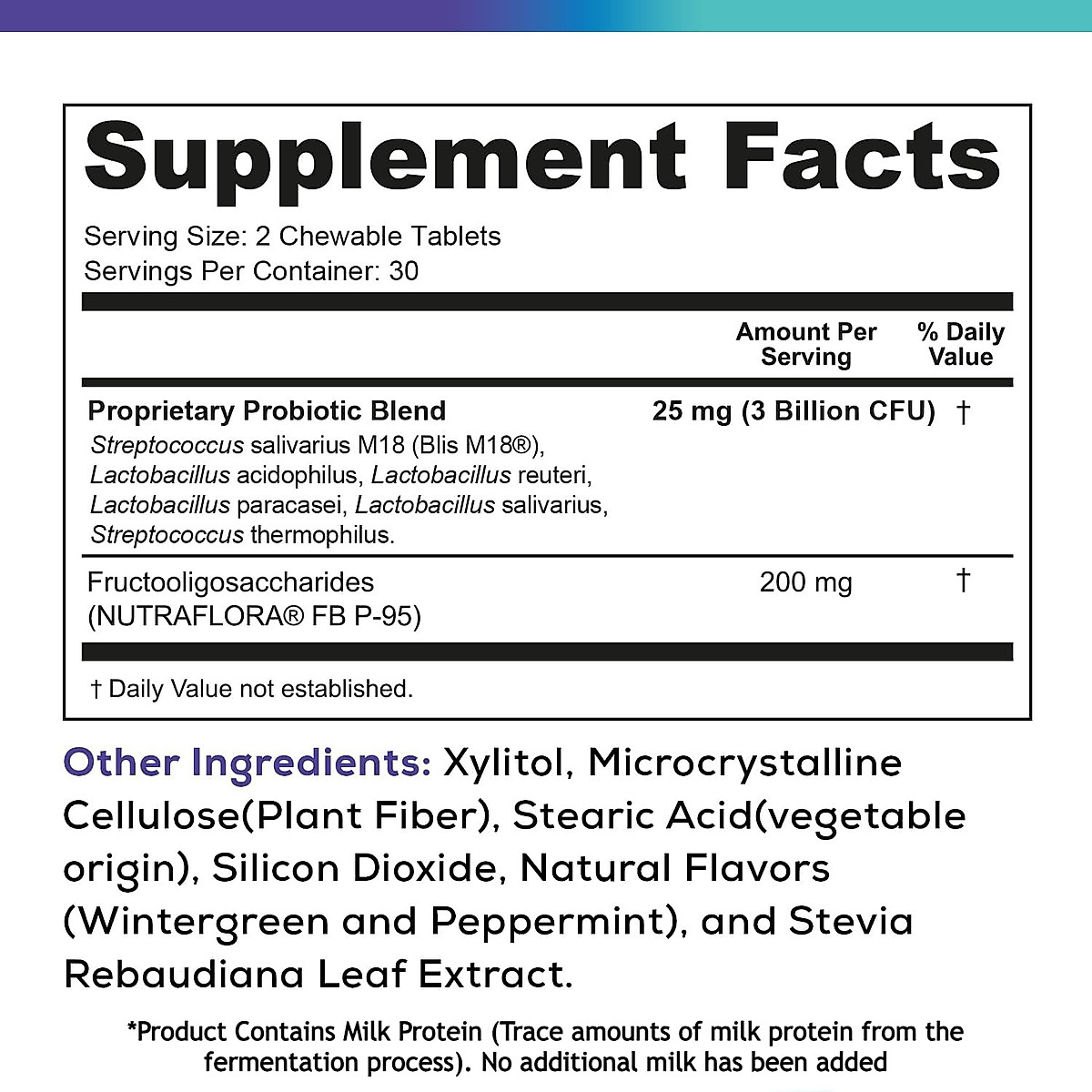 Oral Probiotics & Tongue Scraper for Bad Breath Support - Chewable Dental Probiotic for Teeth & Gums & Fresh Breath - 6 Probiotic Strains - BLIS M18 - Supportive Oral Probiotic - Mint Flavored - 60ct