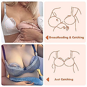 haakaa Ladybug Breast Milk Collector 1.4oz/40ml/1pc - Wearable Nursing Cup Resuable Breast Shell Breast Milk Catcher Silicone Portable Letdown Catcher for Breastfeeding Moms, Protect Sore Nipples