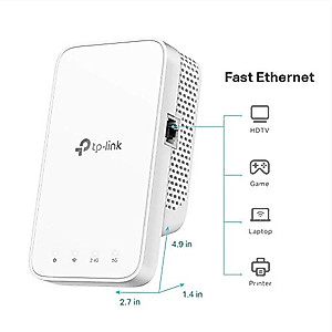 TP-Link AC750 WiFi Extender (RE230), Covers Up to 1200 Sq.ft and 20 Devices, Dual Band WiFi Range Extender, WiFi Booster to Extend Range of WiFi Internet Connection, OneMesh Compatible