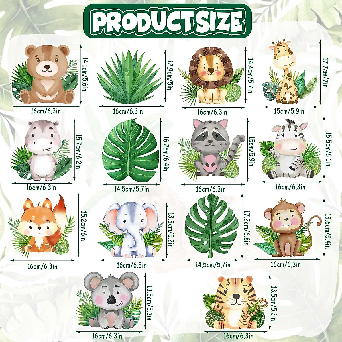 35Pcs Jungle Animals Hanging Swirl Wild One Party Birthday Decor Jungle Safari Animal Themed Wild One Birthday Party Swirls Streamers Supplies for Baby Shower Decorations