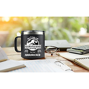 Edizzone Funny Grandpa Mug (Grandpasaurus) Grandpa Gifts - Best Grandpa Birthday Gifts - Gifts for Grandpa From Granddaughter Grandson - Great Grandpa Gift for Fathers Day
