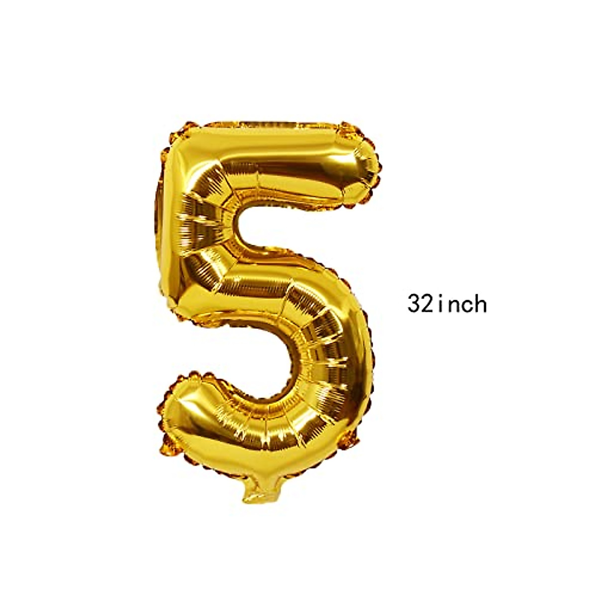 Princess Belle 5th Birthday Decorations Gold Number 5 Balloon 32 Inch | Belle Princess Balloons for Girl’s Birthday Baby Shower Princess Theme Party Decorations (Belle 5th Birthday)