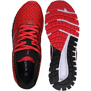 Joomra Whitin Running Tennis Shoes for Men Walk Fitness Size 13 Cushion Lightweight Exercise for Man Arch Supportive Workout Runny Casual Athletic Sneakers Red 47