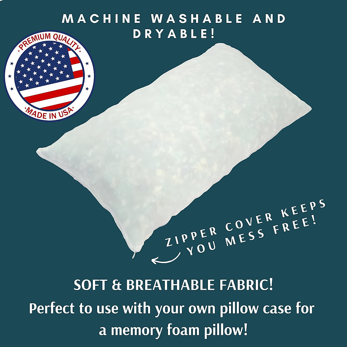 Sleep Touch - Shredded Memory Foam (10 Pound), Made in USA, 10 LBS Refill, Bean Bag Refill, Stuffing for Couch, Filler for Chair and Pillow, Filling for Cushions.