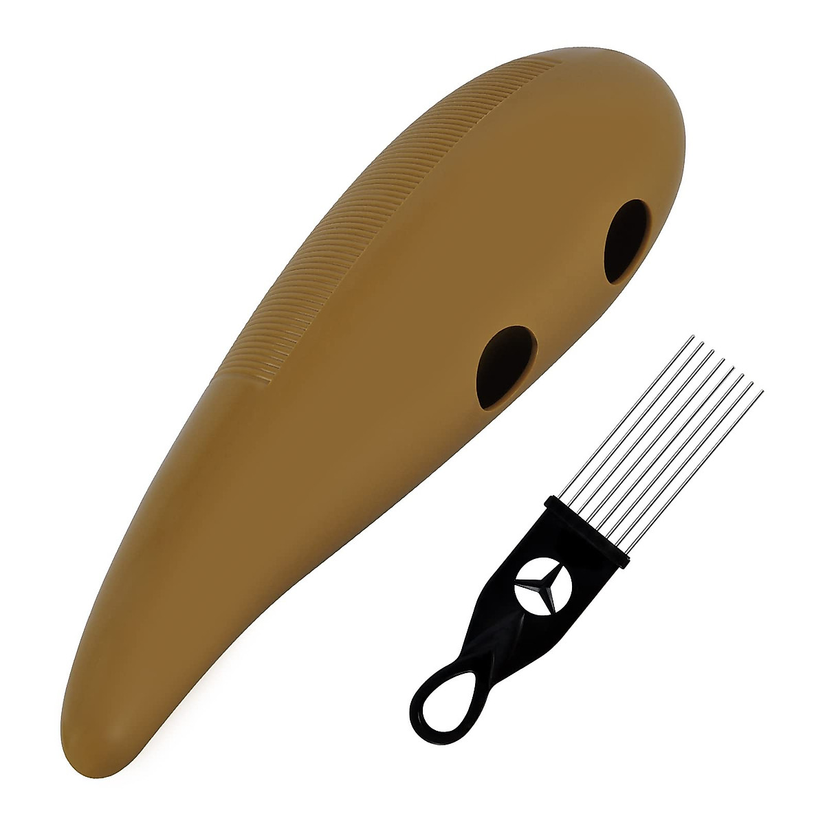 EASTROCK Guiro Instrument 3.3"x12" Fish Shaped Latin Percussion Instrument with 1 Scraper Musical Training Tool for Beginners and Professional Band Accompaniment （Upgraded Version）