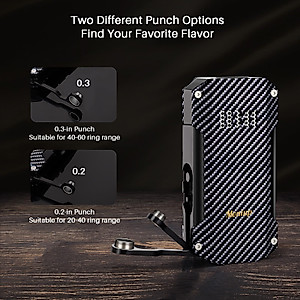 Torch Lighter with Jet Flame, 2 Built-in Punches, All-in-one Windproof Cool Lighter with Gift Box for Festival, Refillable Butane Unique Lighter for Candle, Camping, Outdoors