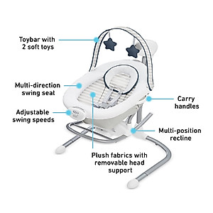 Graco Soothe 'n Sway Baby Swing with Portable Rocker (Alex)