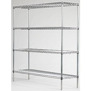 Omega Precision - 4 Shelf Starter Unit: Qty(4) 18" Deep x 48" Wide Wire Shelves Qty(4) 54" High Posts