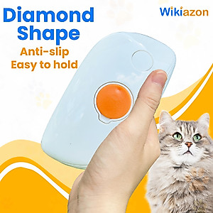 WIKIAZON 4 In 1 Cat Steam Brush, Easy Cleaning, Anti Static Shedding Spray Comb, Hair Removal, Misting Indoor Steamy Grooming Brush for Dog & Pet, Water Spritz Defur with Cloud & Pet Care (Orange Pro)