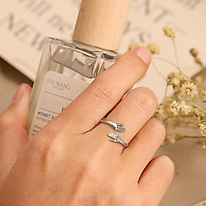papasgix Hug Ring for Women 925 Sterling Silver,Hug Rings Silver Hugging Hands Open Promise Ring Jewelry Hug Hands Mens Rings Couples Wedding Bands (Silver)
