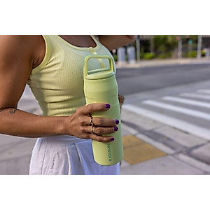 Stanley IceFlow Cap and Carry Water Bottle 24 oz | Wide Mouth Twist Lid | Lightweight and Leakproof for Travel and Sports | Insulated Stainless Steel | BPA-Free | Black