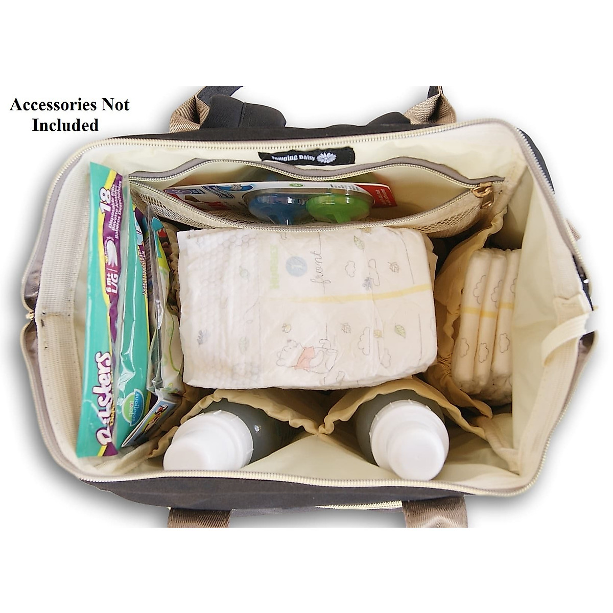 Jumping Daisy Large Backpack Baby Changing Diaper Bag (Blue)