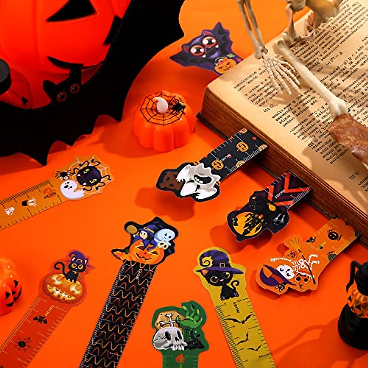 60 Halloween Bookmark Rulers for Kids - Fun Page Markers