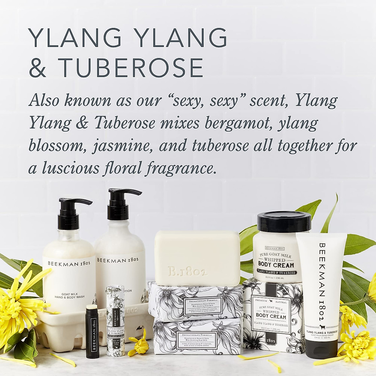 Beekman 1802 Goat Milk Shampoo, Ylang Ylang & Tuberose - 8.9 oz - Cleanses, Nourishes & Revitalizes Dry, Damaged Hair - Color Safe - Cruelty Free