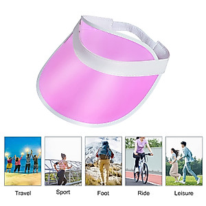Jmkcoz 6 Pack Sun Visor Hats UV Protection Caps Plastic Clear Sunhat for Women Men Beach Tennis Golf Outdoor Sports Activity