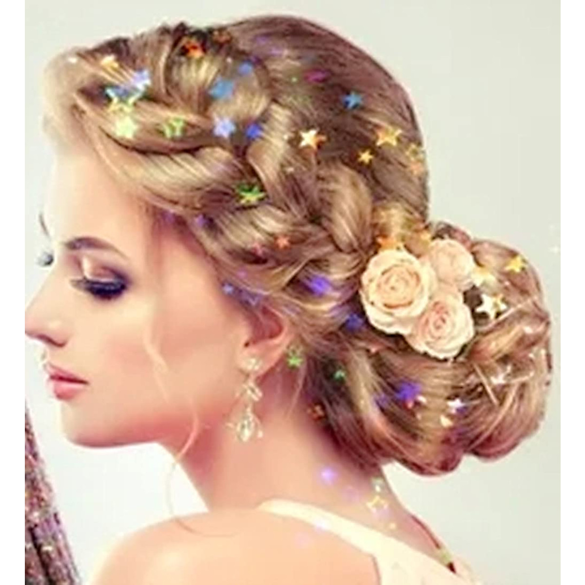 Go Ho Hair and Body Glitter Spray,Festival Glitter Dry Powder Makeup for Clothes,Gold Glitter Spray Loose Sparkle Powder,Holographic Ultra Fine Glitter,Resin Glitter for Crafts,10g