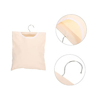HOOTNEE Clothespin Bag Clothes Baskets Stockings Bag Clothes Pin Portable Clothespin Hanging Bag Hanging Underwear Bag Kitchen Storage Bag Hanging Storage Clip Hooks Stainless Steel Beige