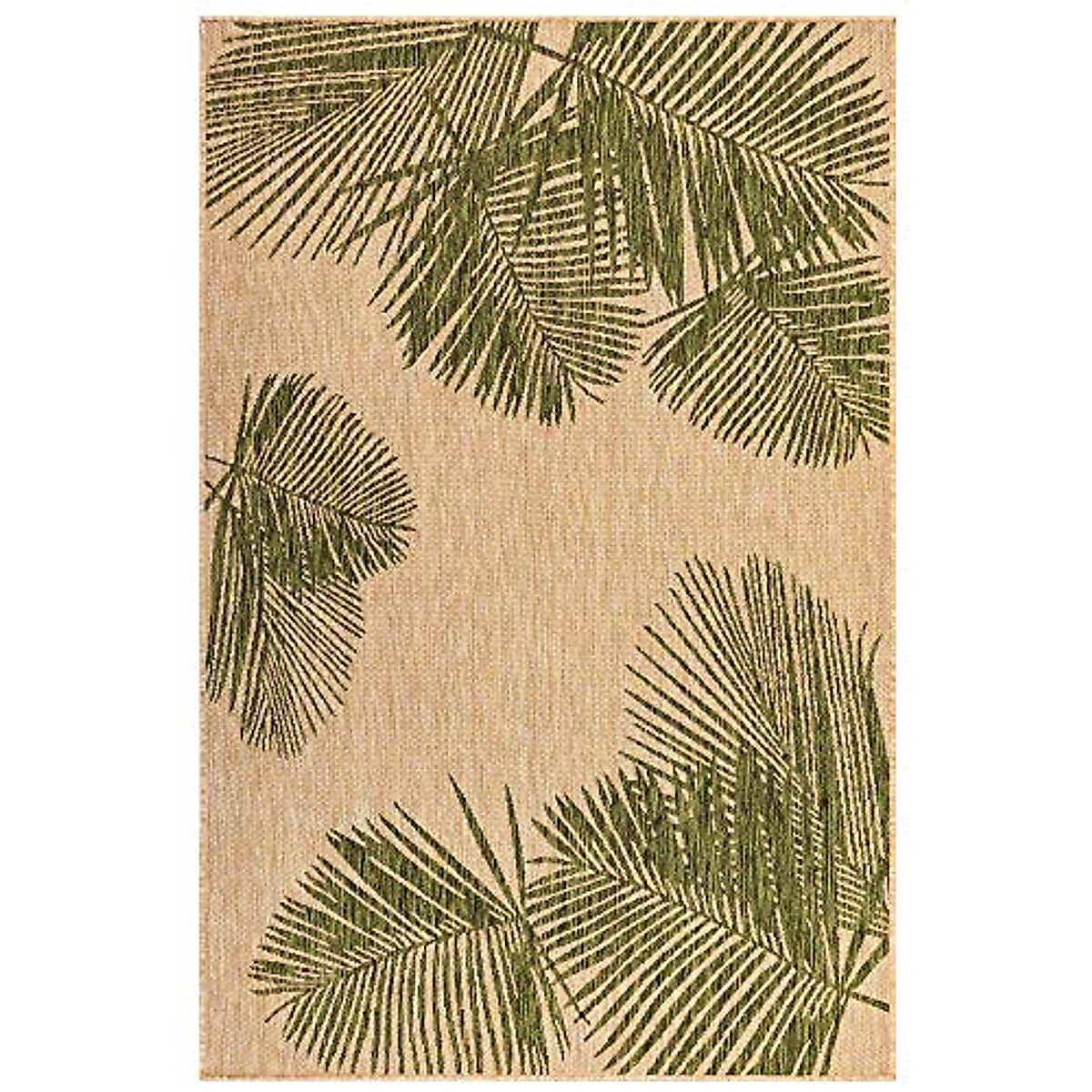 Liora Manne Carmel Indoor Outdoor Rug - Nature Styled Rug, Comfortable & Durable, Power Loomed, Polypropylene Material, UV Stabilized, Palm Green, 3'3" x 4'11"