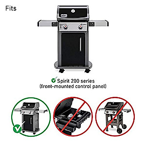 Hongso 18" Burner Tubes 69785 and 15.3" Flavorizer Bars 7635, 17.5" Cast Iron Grill Grates 7637 Replacement Parts for Weber Spirit 200 Series, Spirit E S 200 Series Gas Grill, with Up Front Controls