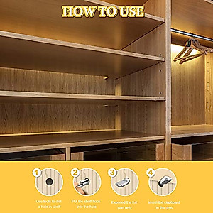 FANDAMEI Metal Nickel Shelf Pins Spoon Shaped Cabinet Support Pegs Holder (200 Packs, 5mm)