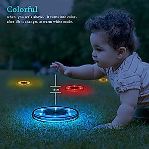 ionlyou 【4 Pack】 Smart Solar Lights Outdoor, 18 LED Multifunction Waterproof Lights,Solar Garden Lights,Solar Pathway Lights W/Sensor for Backyard,Lawn,Garden,Pathway