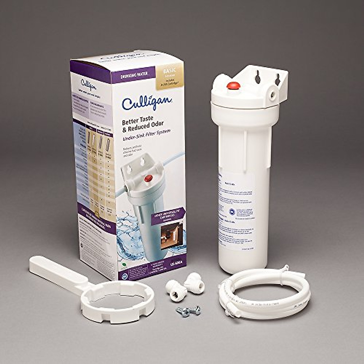 Culligan US-600A Under- Sink Drinking Water Filtration System with Filter, 1,000 Gallon, White