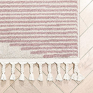 Well Woven Zella Blush Tribal Diamond Medallion Area Rug (5'3" x 7'3")