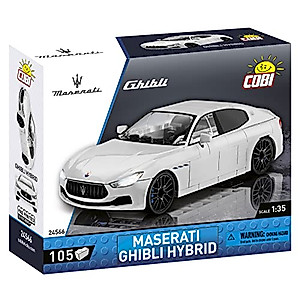 COBI Maserati Collection Maserati Ghibli Hybrid Vehicle, White