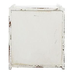 Deco 79 Wood 12 Bottle Standing Wine Rack, 14" x 13" x 16", White