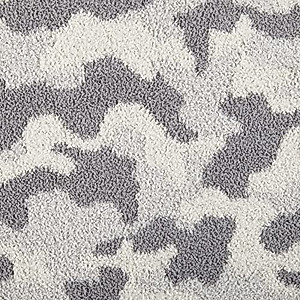 Crafted by Catherine Camouflage Print Cozy Knit Throw Blanket 60" x 70" Inches, Soft Comfy Decorative Throw for Couch Bed Sofa Travel, Camo Grey