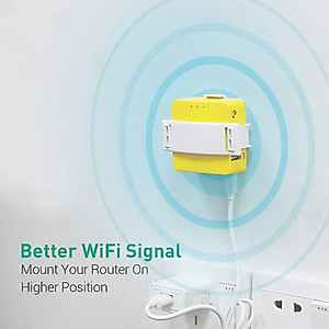 GL.iNet GL-MT300N-V2(Mango) Portable Mini Travel Wireless Pocket VPN Router + WiFi Mini-Router Holder Wall Mount with Screws