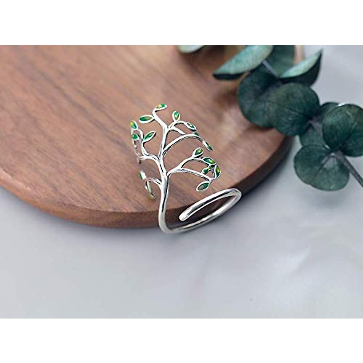 Helen de Lete Innovative The Tree Of Life Sterling Silver Open Ring