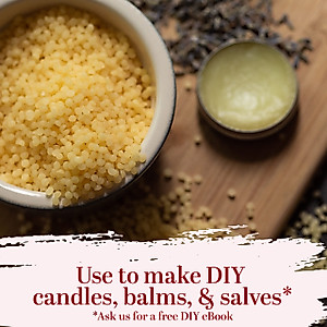 Better Shea Butter Organic Beeswax Pellets | Use it to make Candles, Food Wraps, Furniture Polish, Lip Balms | Food Grade, 100% Pure, Yellow Beeswax Pastilles | 1 LB (16 oz)